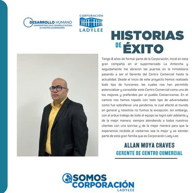 Celebramos el éxito de Allan Moya Chaves - Corporación Lady Lee